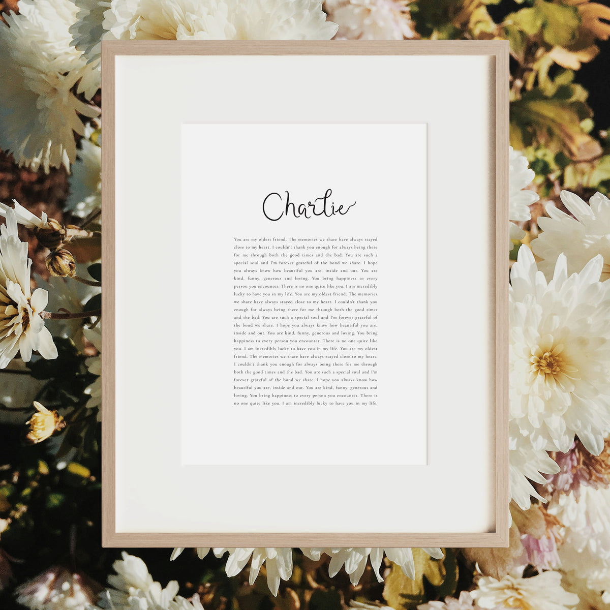 Custom Love Note – Oak and Ivory